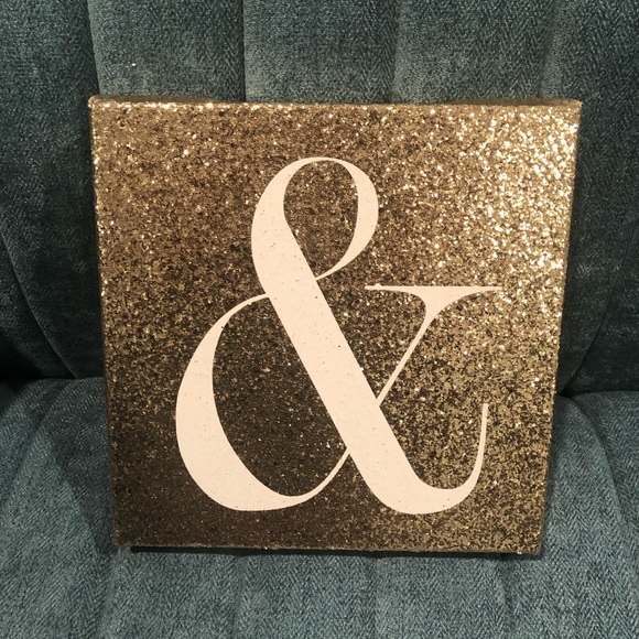 Wall Decor | Sign Gold Glitter | Poshmark